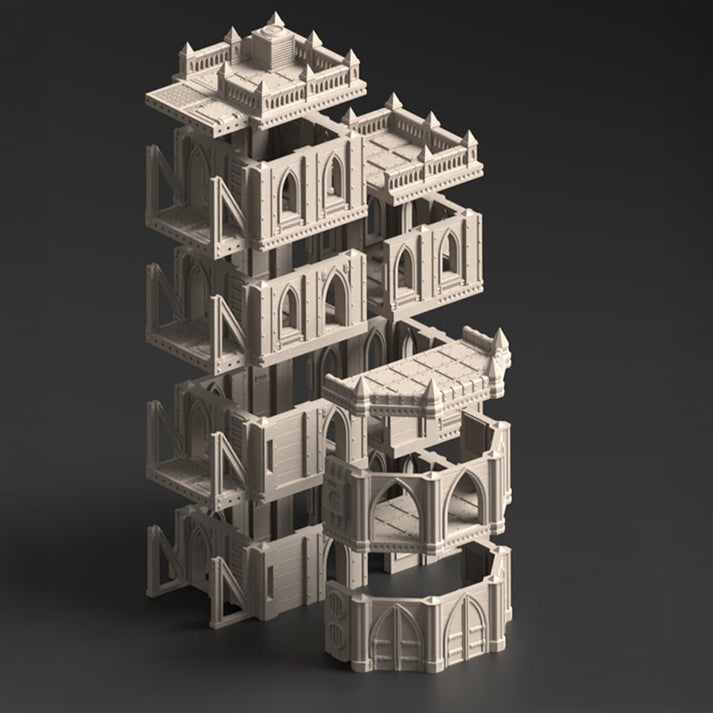 Hab Block 4, Omnis - Grimdark Warhammer 40k Terrain – MiniForge