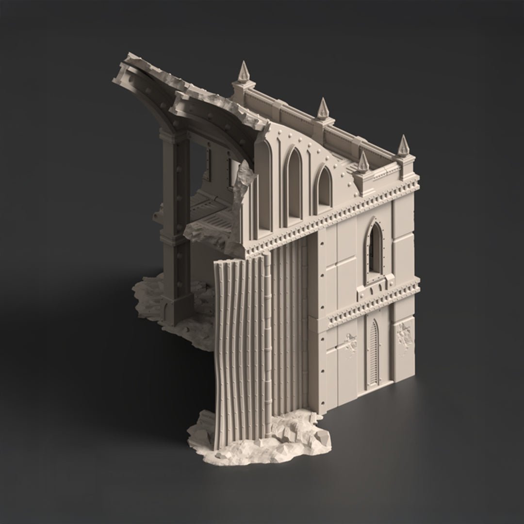 Ruined Hangar 4, Phoebian V Airfield - Grimdark Warhammer 40k Terrain ...